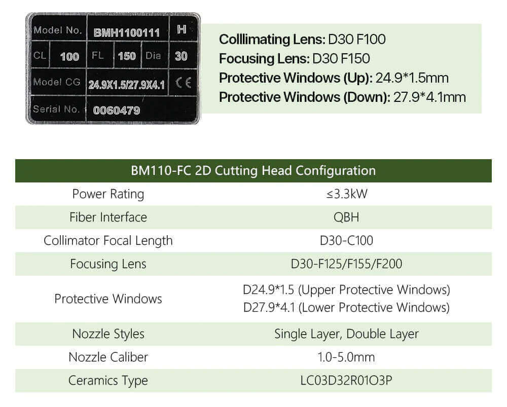 Automatic Laser Cutting Head-Raytools-BM110 (3000W)