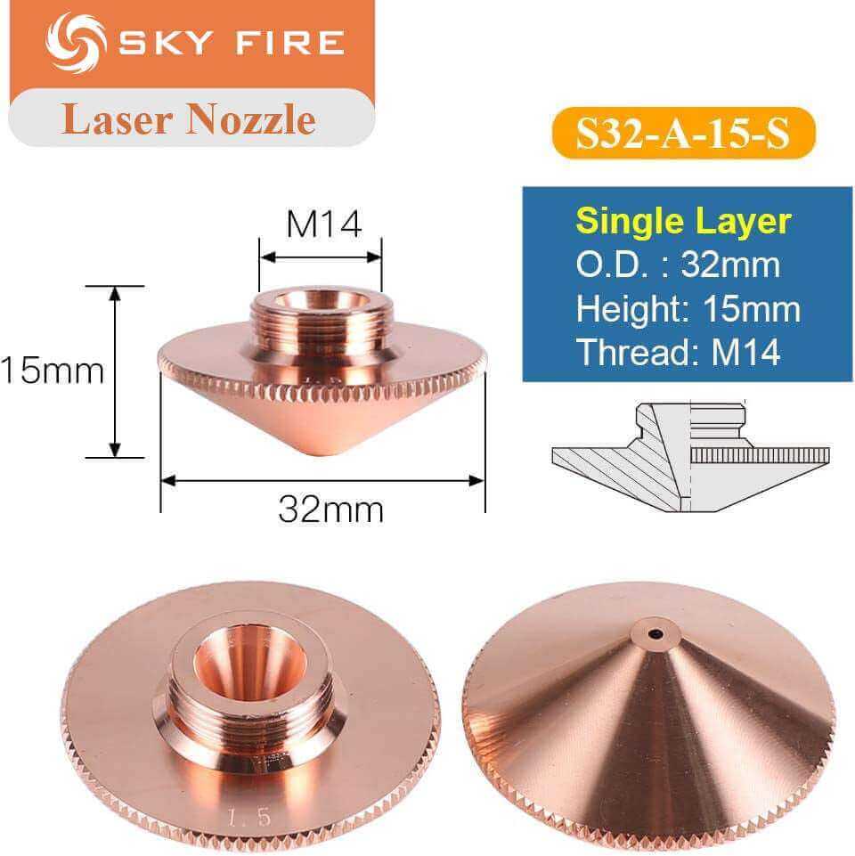 Raytools Laser Cutting Head Nozzle (Excluding BM115)